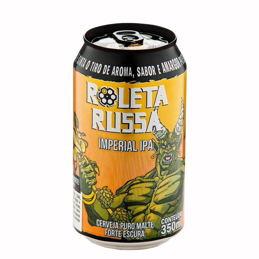 Cerveja artesanal Roleta Russa Imperial IPA Lata 350ml - cervejabox