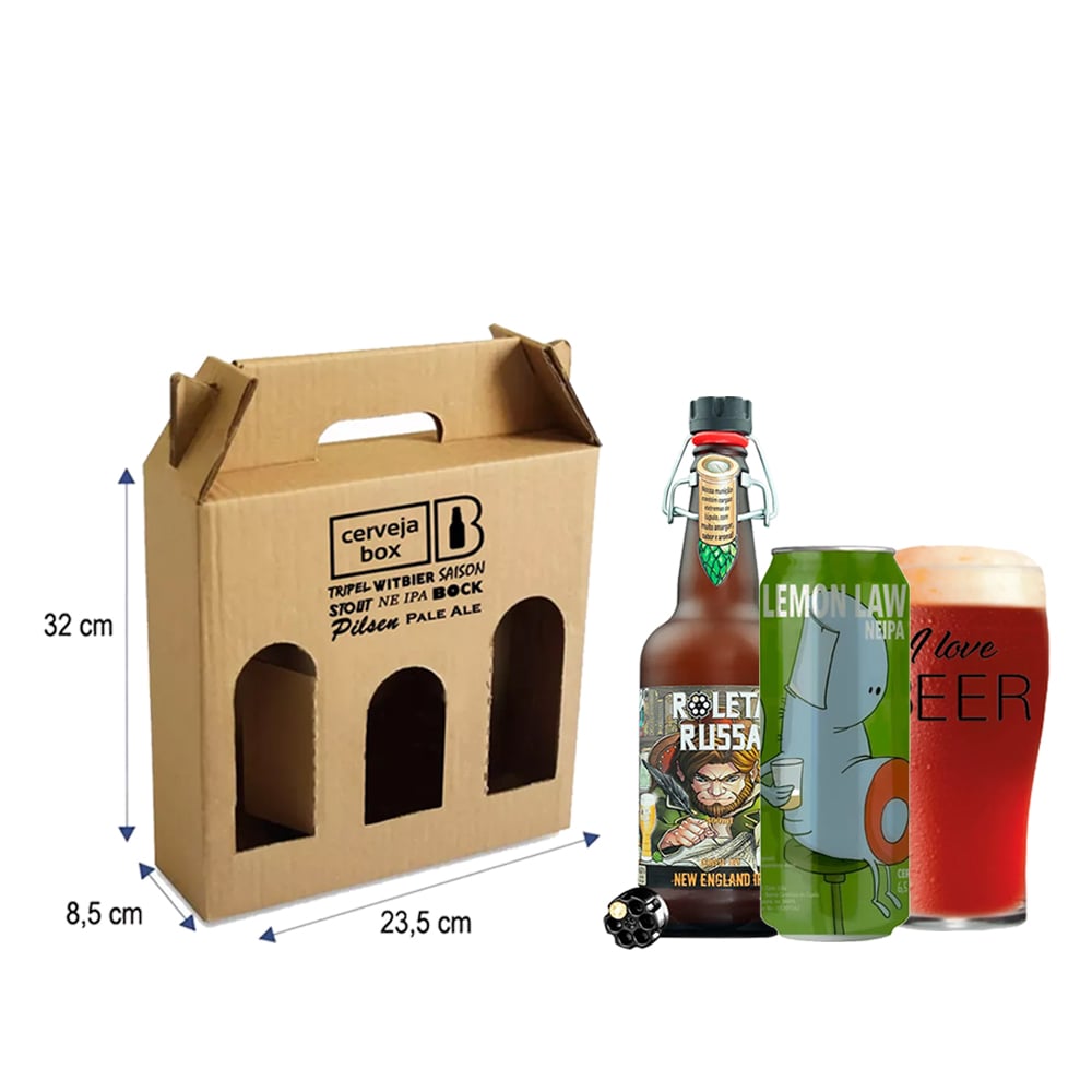 Kit 3 Cervejas Neipa + Caixa Presenteável - cervejabox