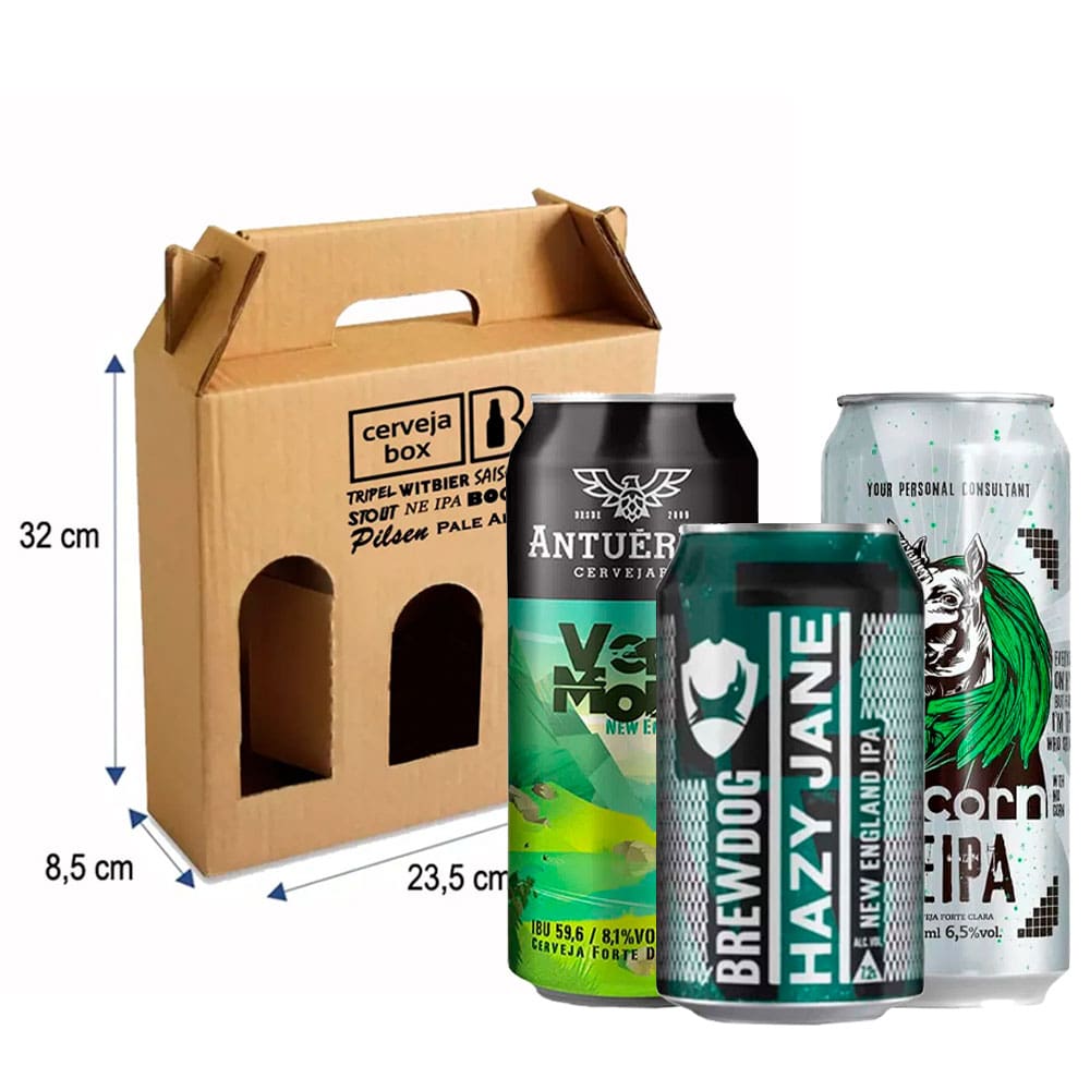 Kit 3 Cervejas Neipa + Caixa Presenteável - cervejabox