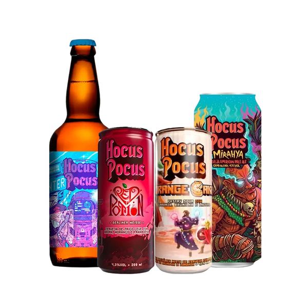 Kit Degustação 4 Cervejas Hocus Pocus Lata - cervejabox